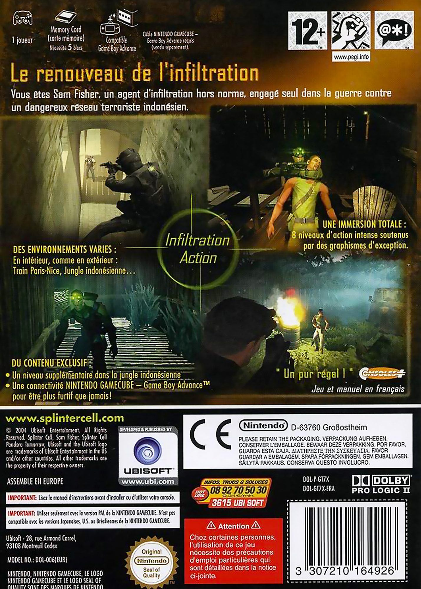 Splinter Cell Pandora Tomorrow (Gamecube) - Gaming Zone [@] JeanWich.com